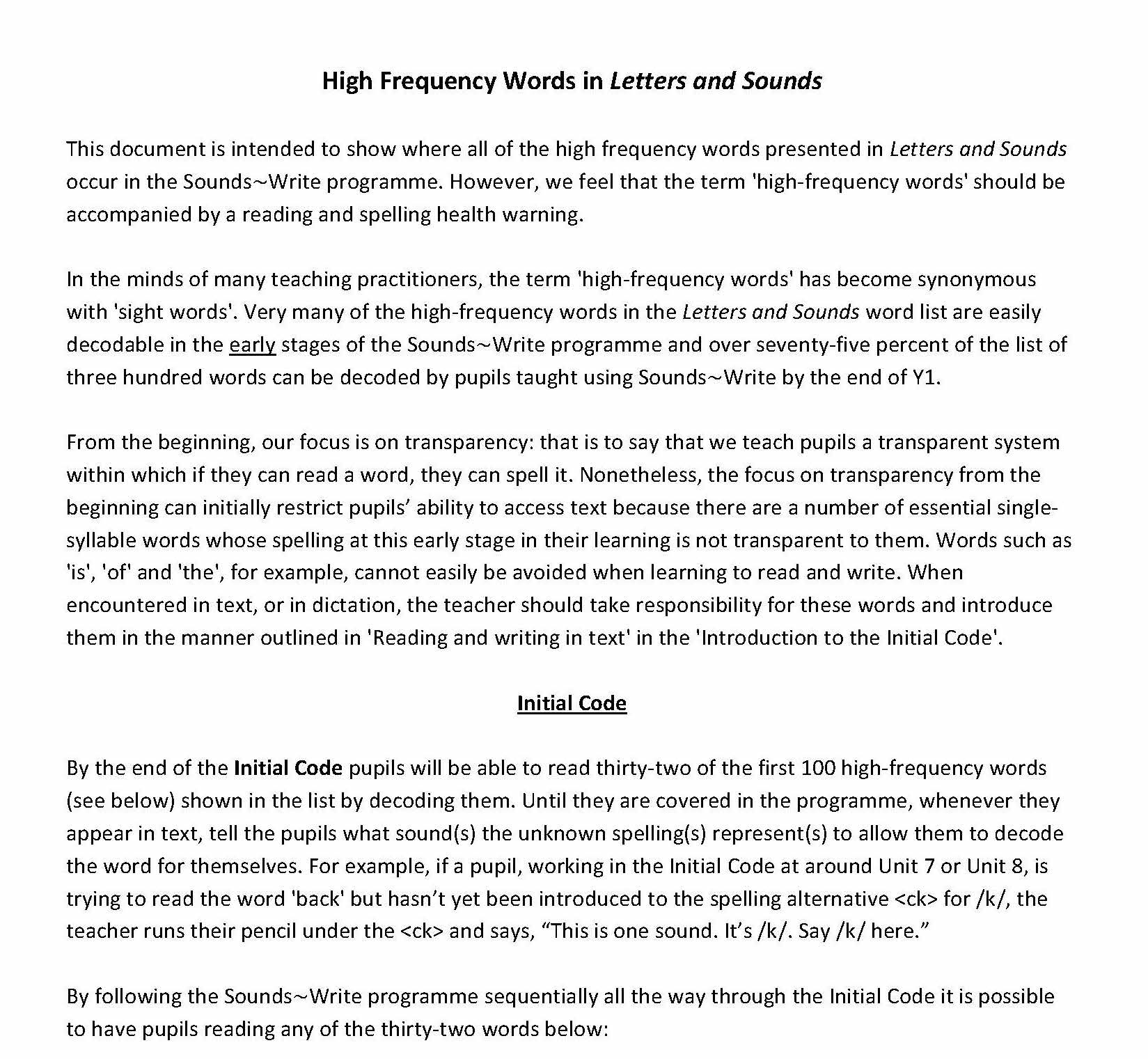 Free Resources - Sounds-Write