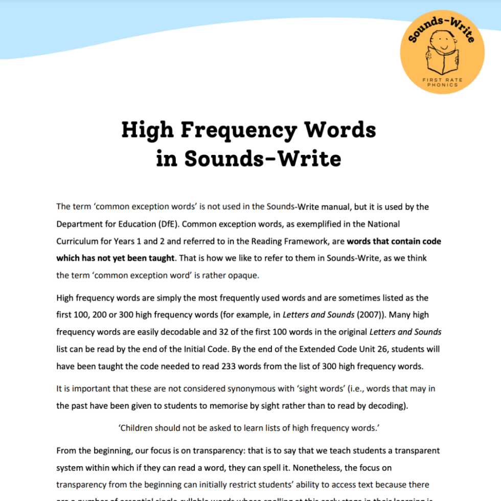 Free Resources - Sounds-Write